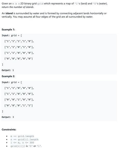 Solved Given An M×n 2d Binary Grid Grid Which Represents A