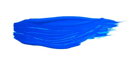 흰색 배경에 분리된 파란색 브러시 스트로크입니다 파란색 추상 적 스트로크 다채로운 수채화 브러시 스트로크 개념에 대한 스톡 사진 및 기타 이미지 Istock