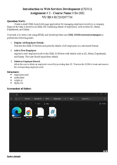 Cs311 Assignment December 2024 Introduction To Web Services