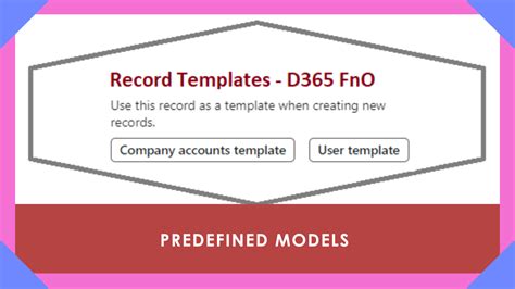 Record Templates Dynamics 365 Finance And Operations