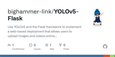 Github Bighammer Linkyolov5 Flask Use Yolov5 And The Flask Framework To Implement A Web