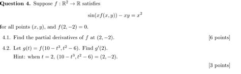 Solved Question 4 Suppose F R2R Satisfies Chegg Com