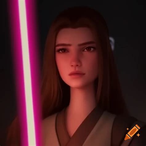 Umbaran Female Sith With Double Bladed Lightsaber And Long Hair On Craiyon