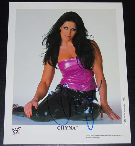 Chyna Signed Wwf Wrestling Promo Photo