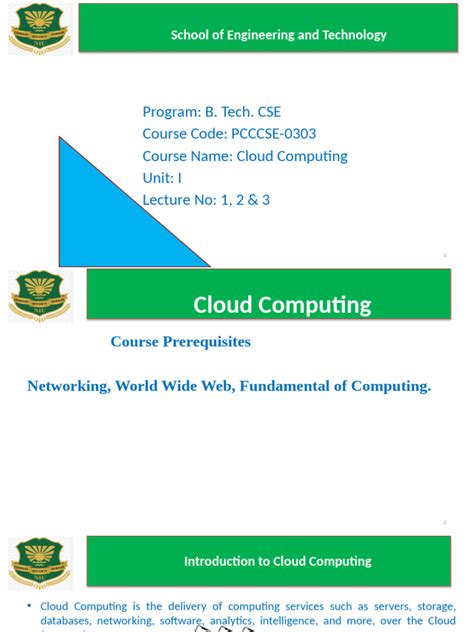 Cloud Computing Lecture Slide 1 Pdf Cloud Computing Software As A