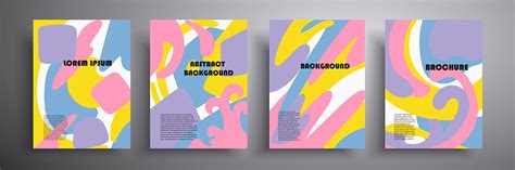 액체 색 커버의 벡터 세트 유체 예술 디자인 커버 프리젠 테이션 초대 전단지 연례 보고서 포스터 Desing 포장에 적용 할 수 있습니다 0명에 대한 스톡 벡터 아트 및