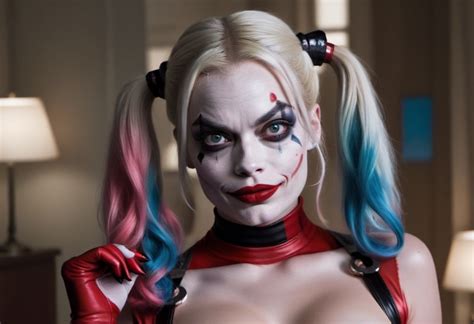 Margot Robbie Harley Quinn Hanging From Her Neck Prompts Stable
