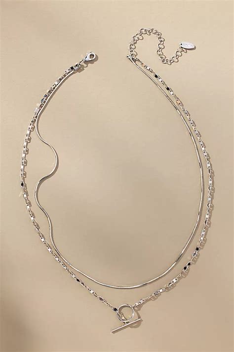 Layered Pull Through Toggle Necklace Anthropologie