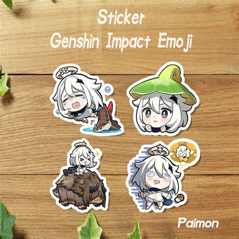 Jual Stiker Genshin Impact Emoji Sticker Vinyl Sticker Set Genshin