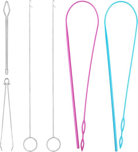 Wllhyf 6 Pieces Sewing Loop Kit Easy Drawstring Threader Tool Set Plastic Drawstring Threader