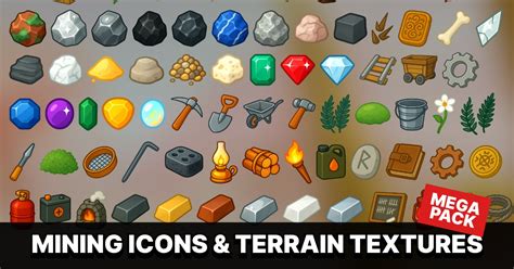 Mining Resources And Terrain Textures Pack Crafting Mining Survival