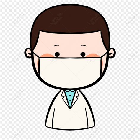 마스크를 쓰고 귀여운 일러스트 의사 남성 의사들 소년 Png 일러스트 무료 다운로드 Lovepik