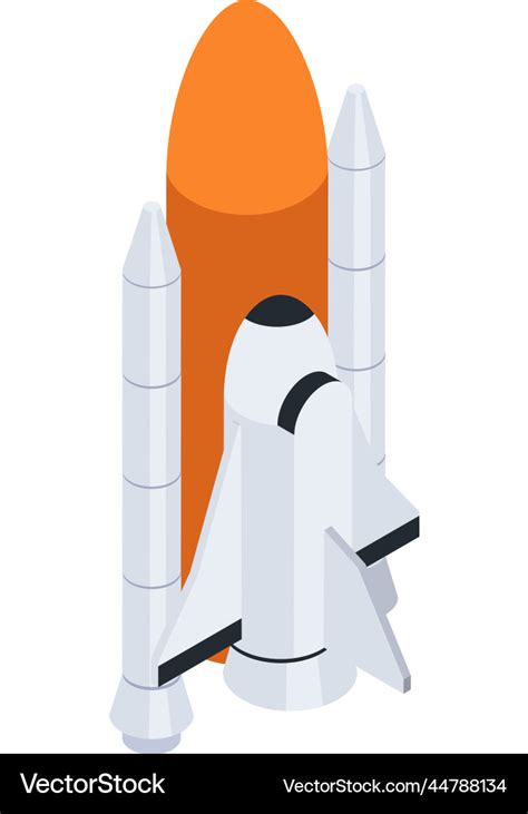 Spacecraft Isometric Icon Royalty Free Vector Image