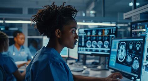 A Woman Works In An Office With A Computer Monitor And A Monitor Showing A Computer Screen With