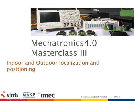 Pdf Masterclass Mechatronics 40 Indoor And Outdoor Localisation