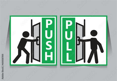 Push And Pull Stickers For Glass Doors Push Pull Sign For Glass Doors