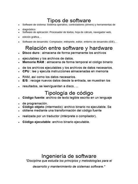 Tipos De Software Pdf Lenguaje De Programación Software