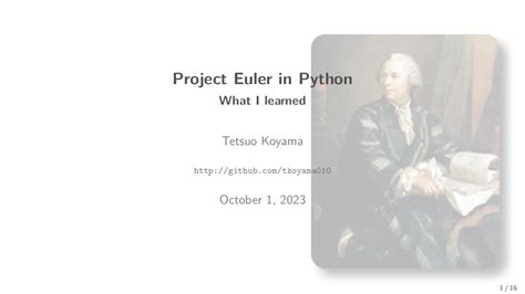Project Euler In Python Speaker Deck