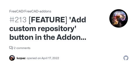 Feature Add Custom Repository Button In The Addon Manager That Links To Preferences Addon
