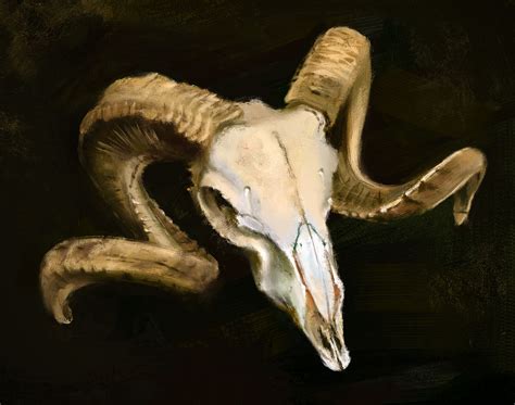 Artstation Ram Skull