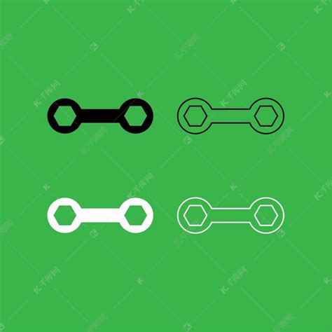 扳手图标黑白颜色设置素材图片免费下载 千库网