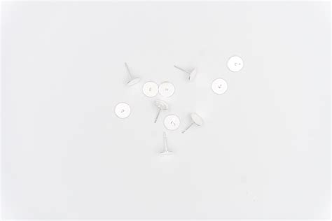 Sterling Silver Earring Posts 8mm Little White Wave