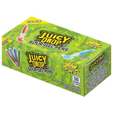 Buy Juicy Drop Sour Gel Pen Candy Variety Pack Of 12 Assorted Fruity Flavors Sour Candy