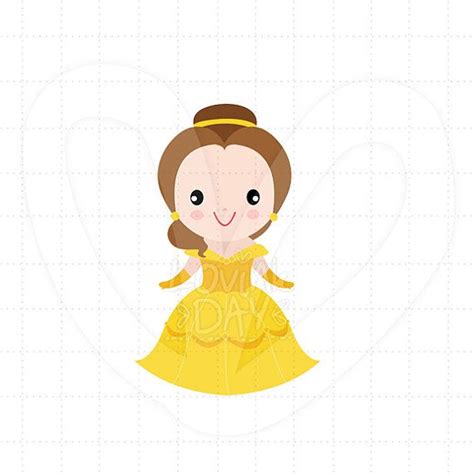 Chibi Princess Belle Chibi Princess Belle Clip Art Disney Inspired