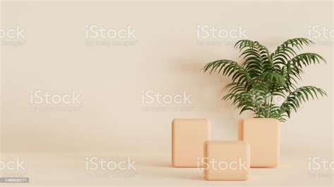 잎 그림자 오버레이가 있는 현실적인 노란색 3d 실린더 받침대 연단 제품의 최소 장면은 쇼케이스를 위한 스테이지를 선보입니다 0