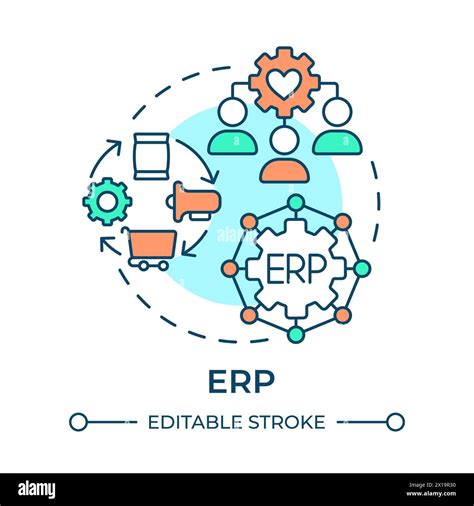 Erp Multi Color Concept Icon Stock Vector Image And Art Alamy