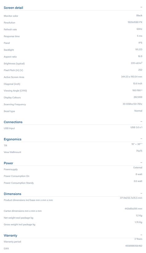 Buy AOC I1659FWUX FHD IPS USB 15 6in Portable Monitor I1659FWUX PC Case Gear Australia