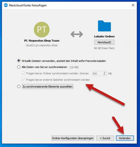 NextCloud Desktop Client für PC Notebook einrichten PC Reparatur Shop Blog