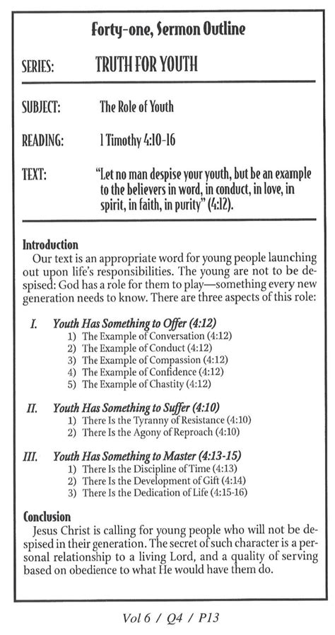 Sermon Outlines By Dr Stephen Olford