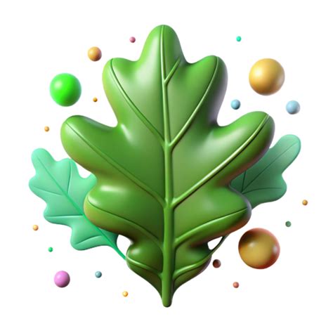 Extraordinary Modern Green Oak Leaf Rotating Cutout Animation Element Original 60091234 Png