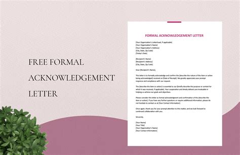 12 Sample Acknowledgement Letters Sample Letters Word