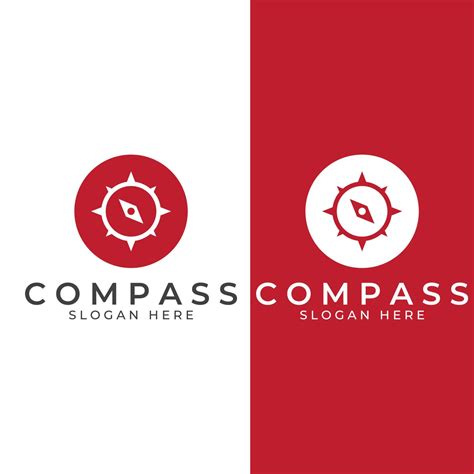 Compass Logo Directional Guide Or Pandom Compass Logo Icon Vector Illustration Template