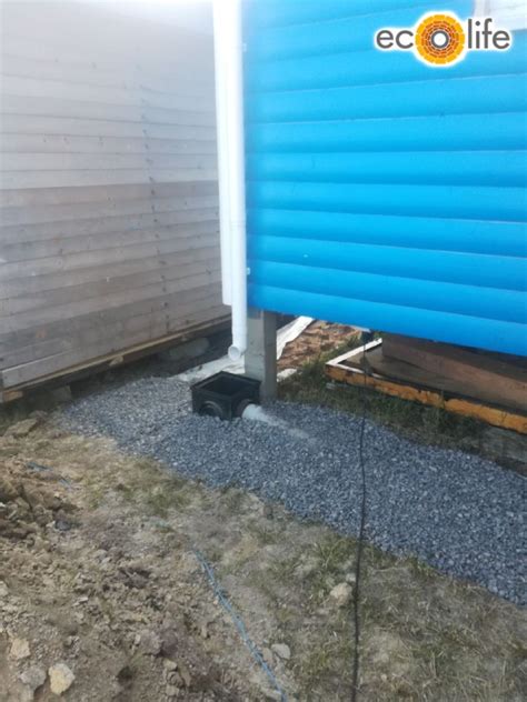 Фотоотчеты по дренажу участка и отмостке ЭкоЛайф