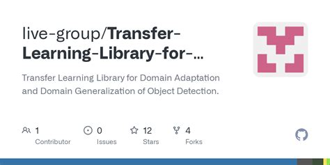 GitHub Live Group Transfer Learning Library For Object Detection Transfer Learning Library