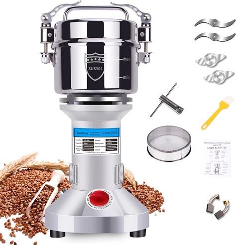 Greatrue 550g Electric Grain Mill Grinder 304 Stainless