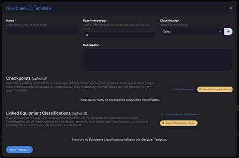 Inspeckta Docs • Create An Equipment Classification