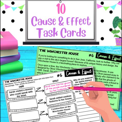 Problem And Solution Cause And Effect And Compare And Contrast Task Cards Teaching Resources