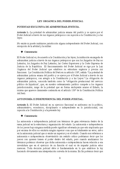 406768179 Lopj Comentada Ley OrgÁnica Del Poder Judicial Potestad