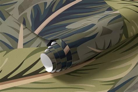 Фототапети за стена Тропическа джунгла с големи листа палмови листа и цветна зеленина на преден