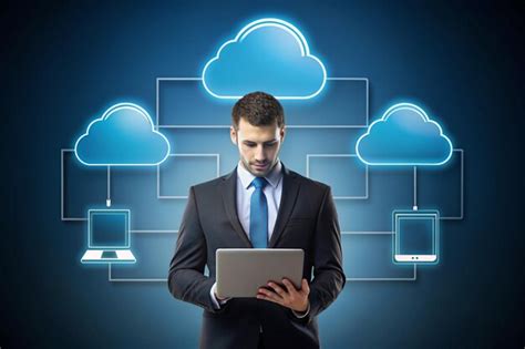 Future Tech Cloud Computing Internet Storage Concept Premium Ai