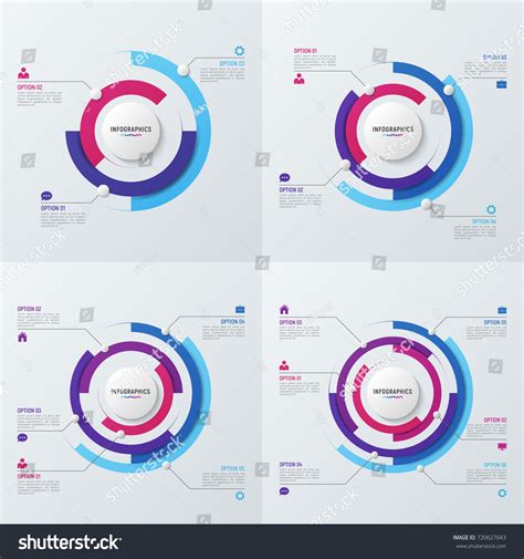 Vector Circle Chart Infographic Templates Data Stock Vector Royalty Free 720627043 Shutterstock