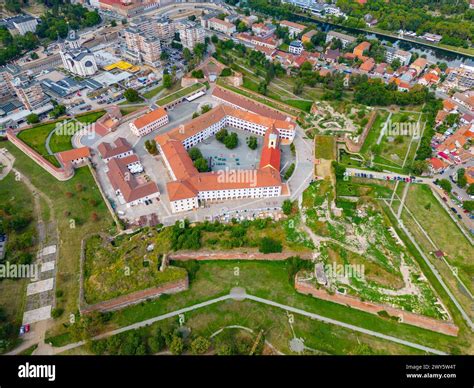 Panorama View Of Oradea Fortress During A Summer Day In Romania Stock