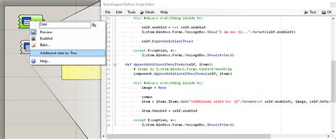 Button And Context Menu Options On Component Through Ghpython