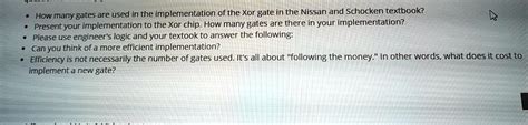 solved how many gates are used in the implementation of the xor gate