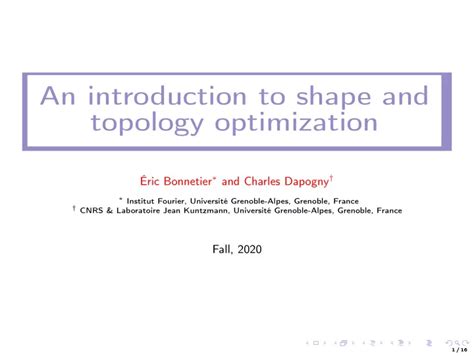 [ppt] an introduction to shape and topology optimization ric