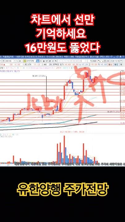 차트에서 선만 기억하세요 16만원돌파 유한양행주가전망 에이피알두산로보틱스에코프로에이치엔포스코홀딩스알테오젠유한양행삼성전자주가전망두산에너빌리티대한전선에코